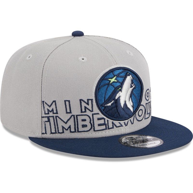 Casquette plate grise et bleue marine snapback 9FIFTY Draft Edition ...