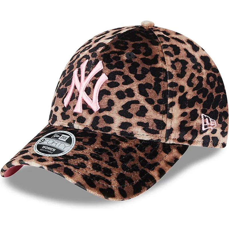 Casquette courbée léopard ajustable avec logo rose pour femme 9FORTY ...